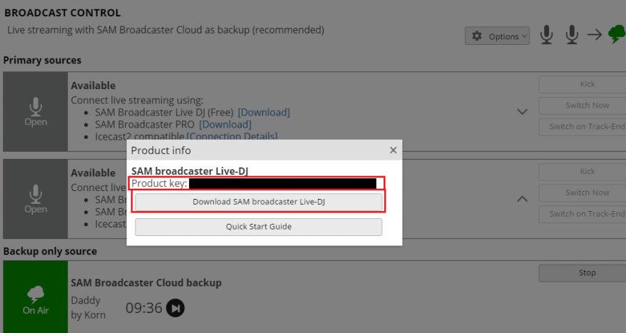 Live Streaming on SAM Cloud with SAM Broadcaster Live-DJ – Spacial