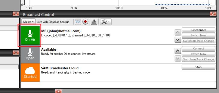 Live Streaming on SAM Cloud with SAM Broadcaster Live-DJ – Spacial