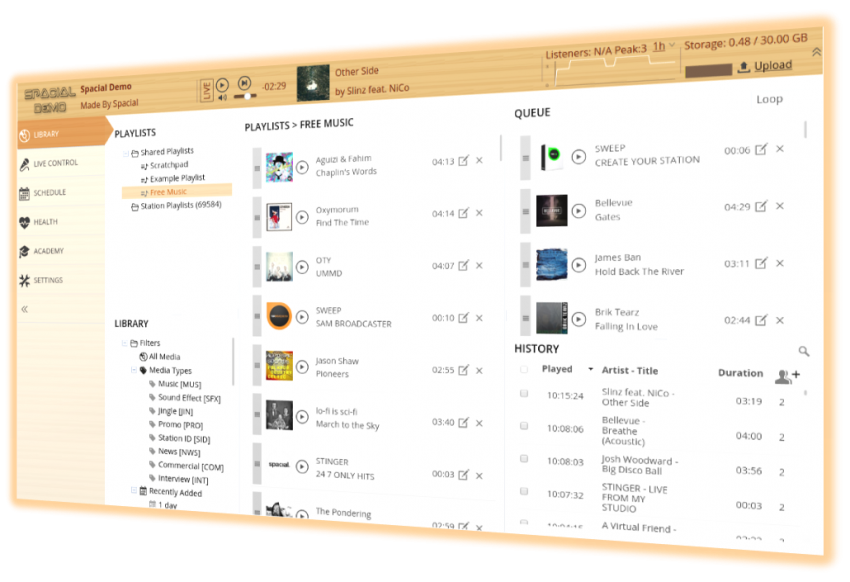 SAM Broadcaster Cloud – Spacial